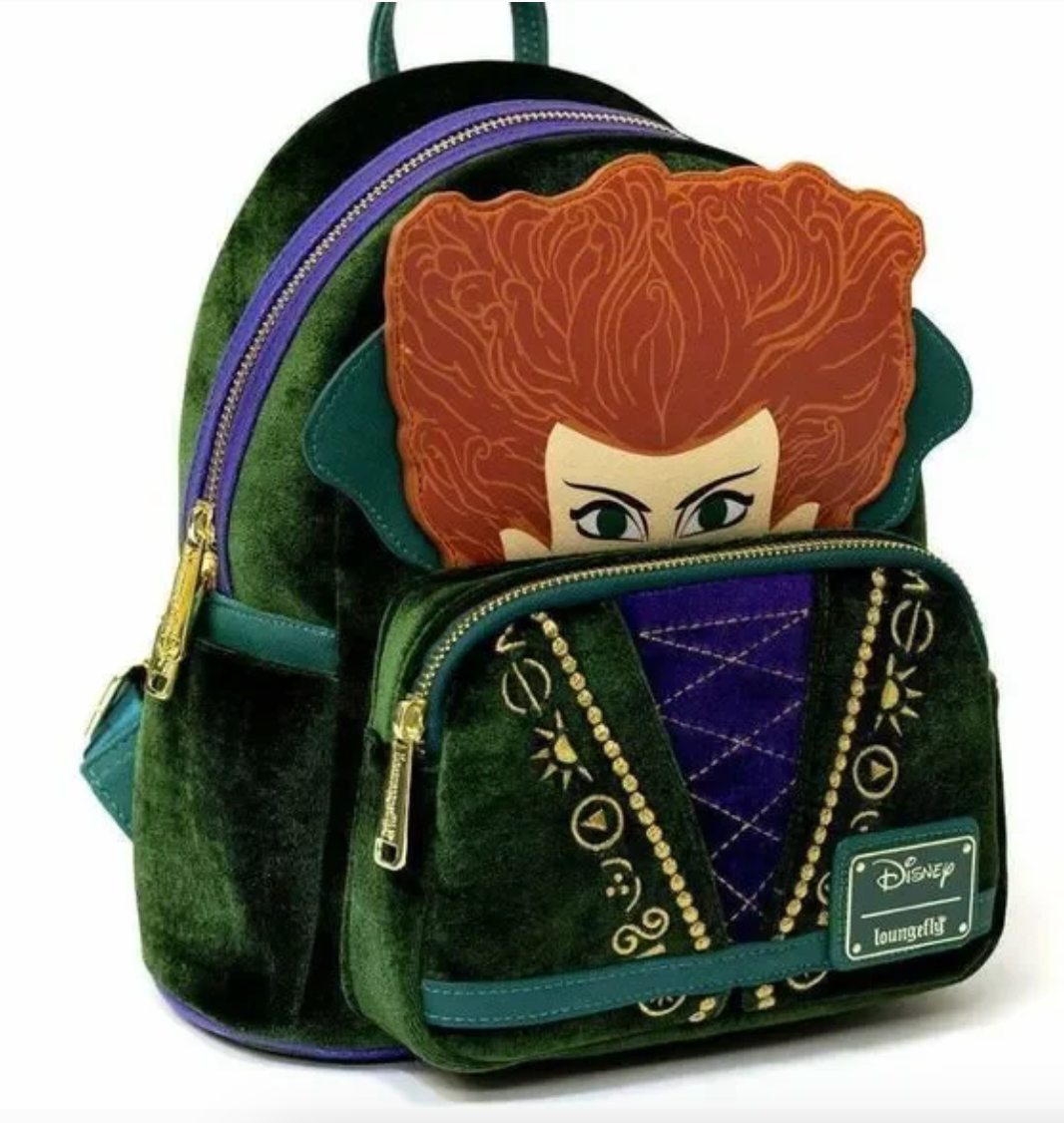 Hocus Pocus Winifred Sanderson Velvet Cosplay Loungefly Mini-Backpack ...